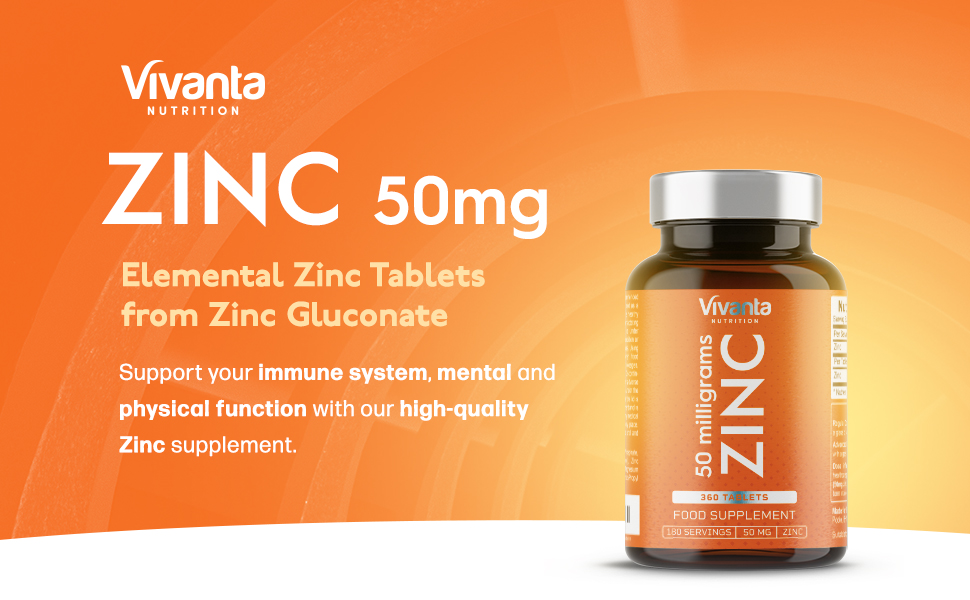 Zinc Tablets 50mg – Vivanta Nutrition
